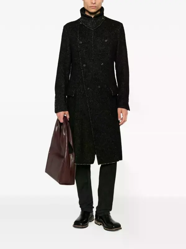Masnada Herringbone Double-breasted Coat