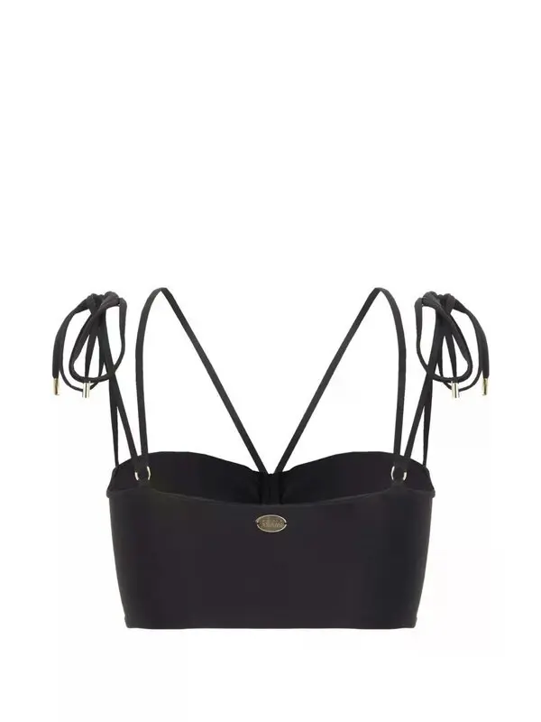 MAISON ANAMI Ruched Tie-strap Bikini Top