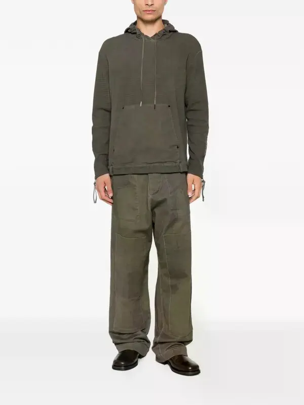 Masnada Waffle-knit Zip-cuff Hoodie