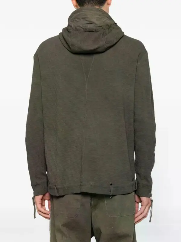 Masnada Waffle-knit Zip-cuff Hoodie