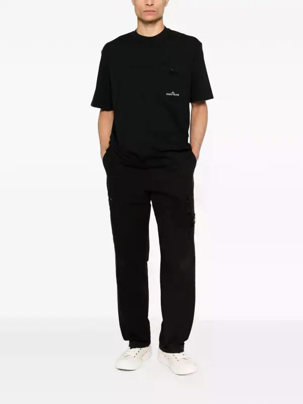 Stone Island Logo-print Chest-pocket T-shirt