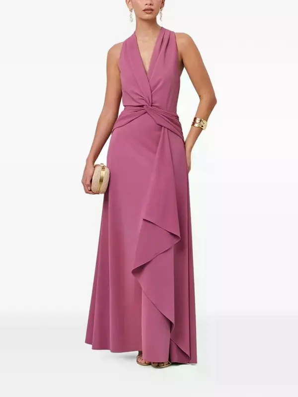 SAVEL Twist-detail Sleeveless Maxi Dress