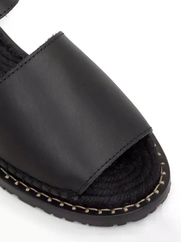 CastaÑer Polly Leather Sandals - Black