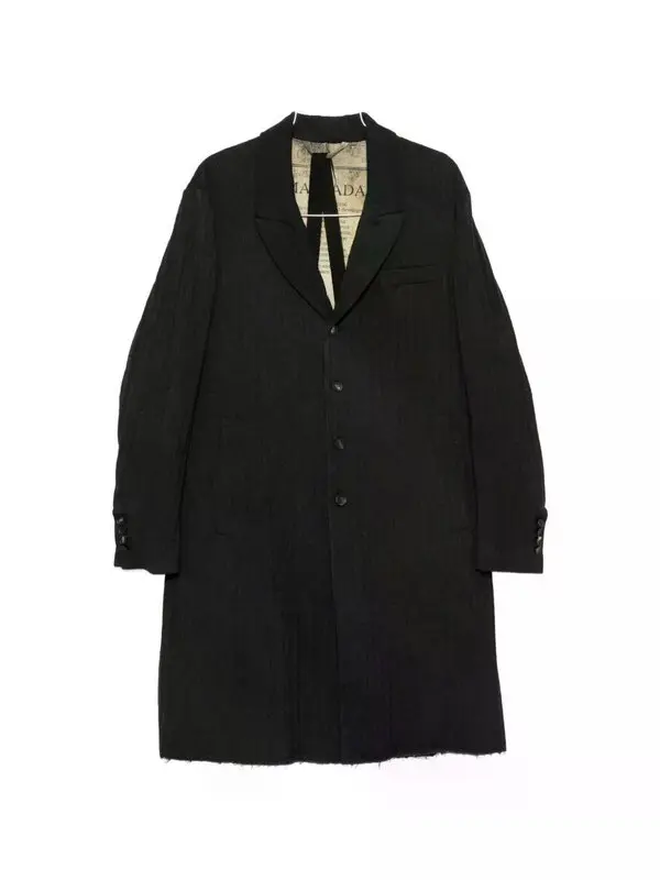 Masnada Herringbone-pattern Buttoned Coat