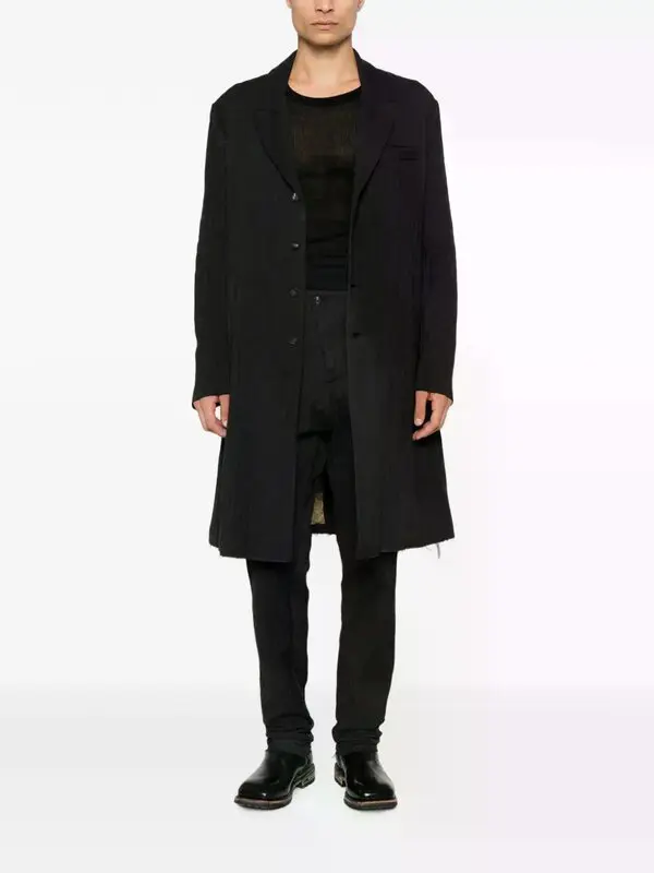 Masnada Herringbone-pattern Buttoned Coat