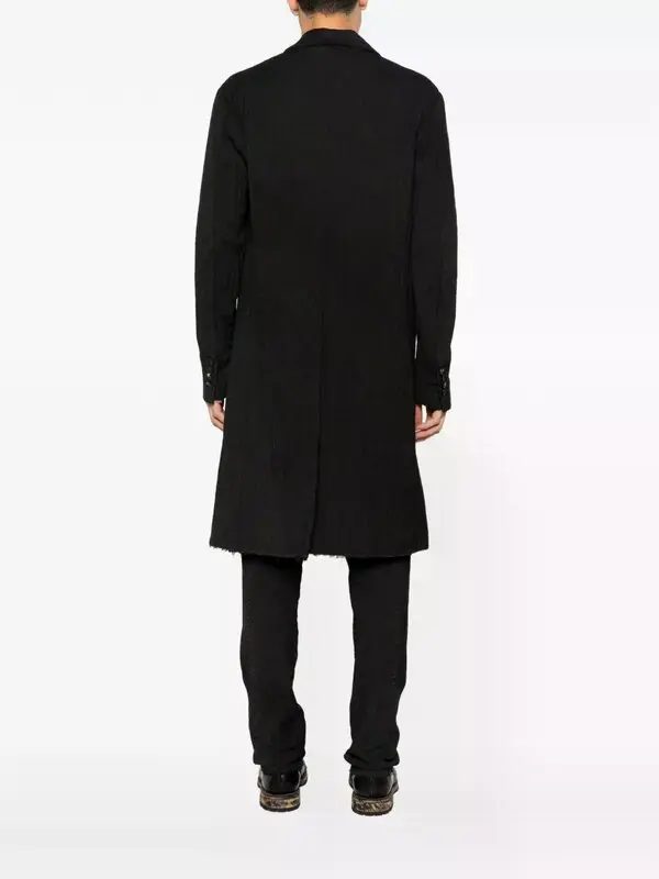 Masnada Herringbone-pattern Buttoned Coat