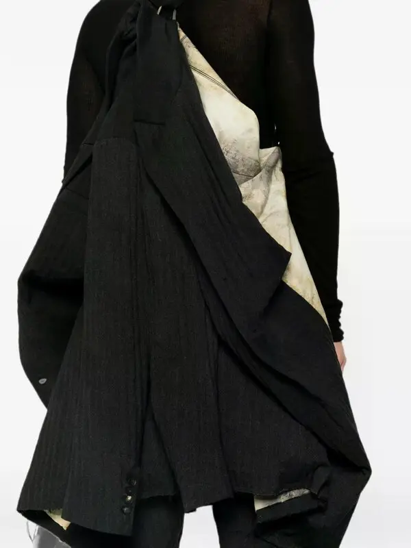 Masnada Herringbone-pattern Buttoned Coat