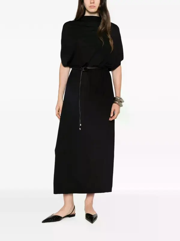 Liviana Conti Ribbed-trim Knitted Maxi Dress