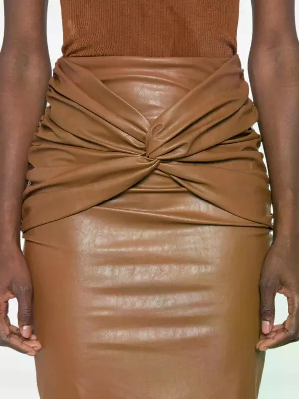 Elisabetta Franchi Twist-detail Gathered Mid Skirt