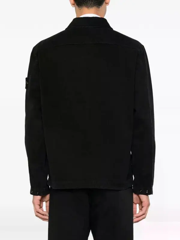 Stone Island Logo-patch Chest-pocket Shirt Jacket