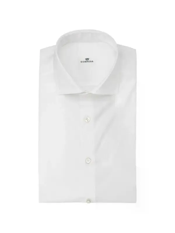 SONRISA Spread-collar Cotton Shirt