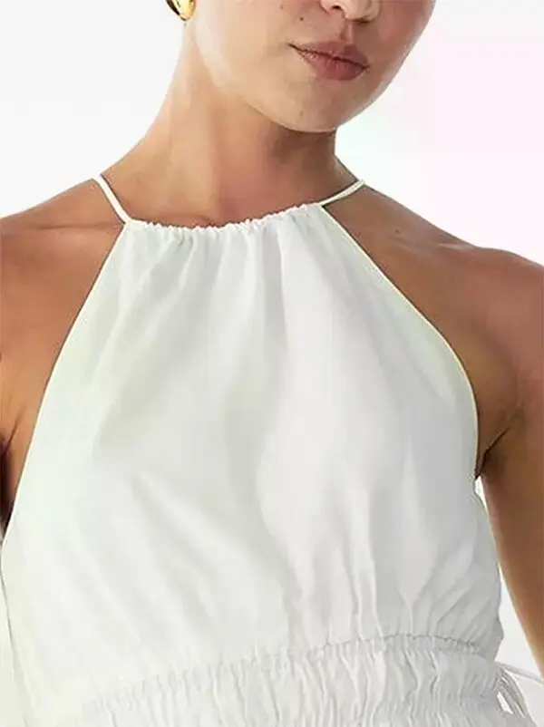 ST MRLO Halterneck Maxi Dress - White