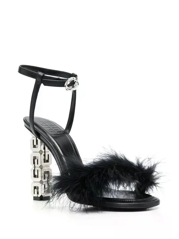 Givenchy G Cube 105mm Feather Sandals
