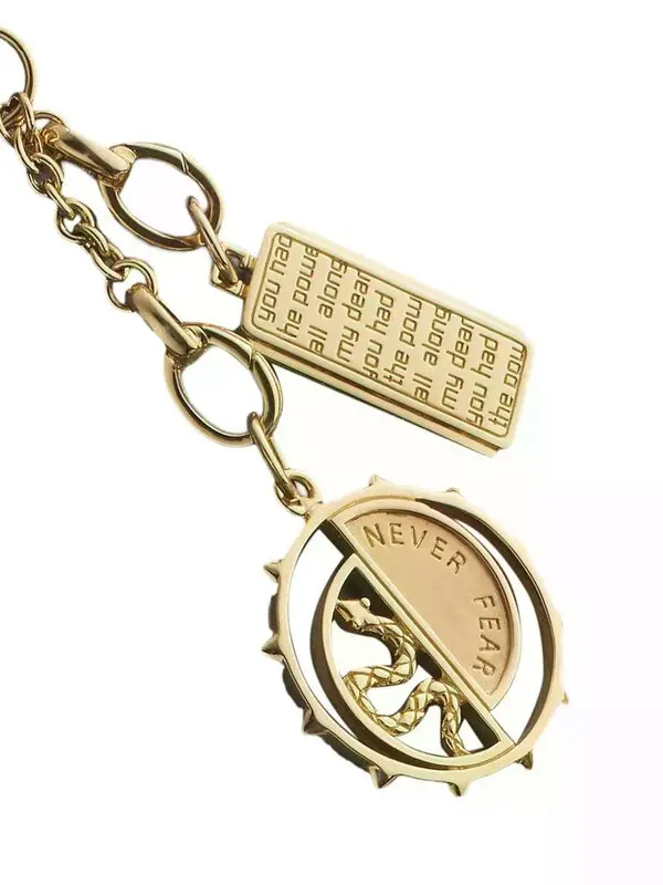 Monica Rich Kosann 18k Yellow Engraved Rectangle Charm - Gold