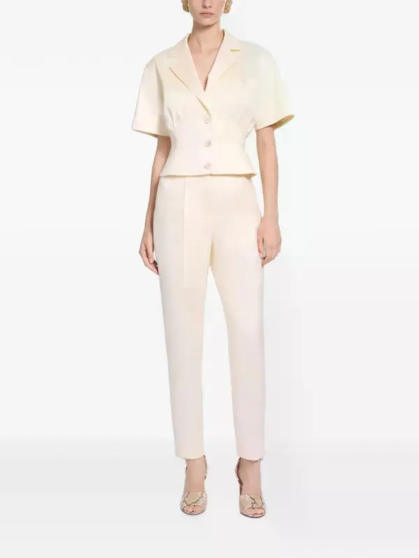Elie Saab Short-sleeve Gathered-waist Jacket