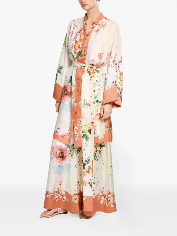 Elie Saab Floral-print Silk-twill Shirt
