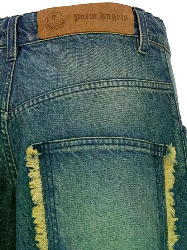 Moncler Frayed Drawstring-waist Wide-leg Jeans