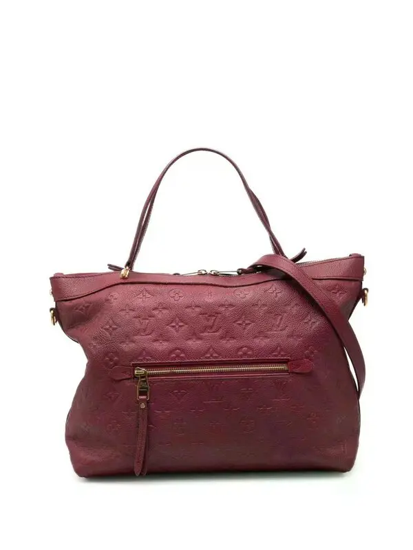 LOUIS VUITTON 2014 Monogram Empreinte Bastille Pm Satchel - Red