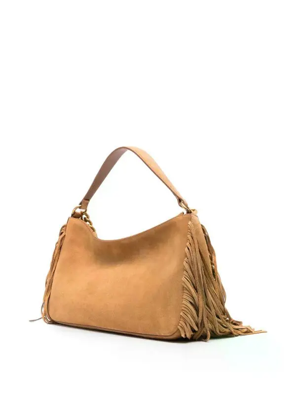 TWINSET Fringe-trimmed Chain-link Shoulder Bag - Brown