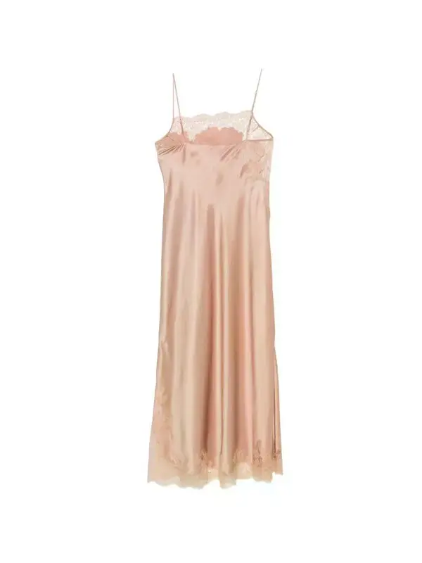 Carine Gilson Lace-trim Satin Nightdress
