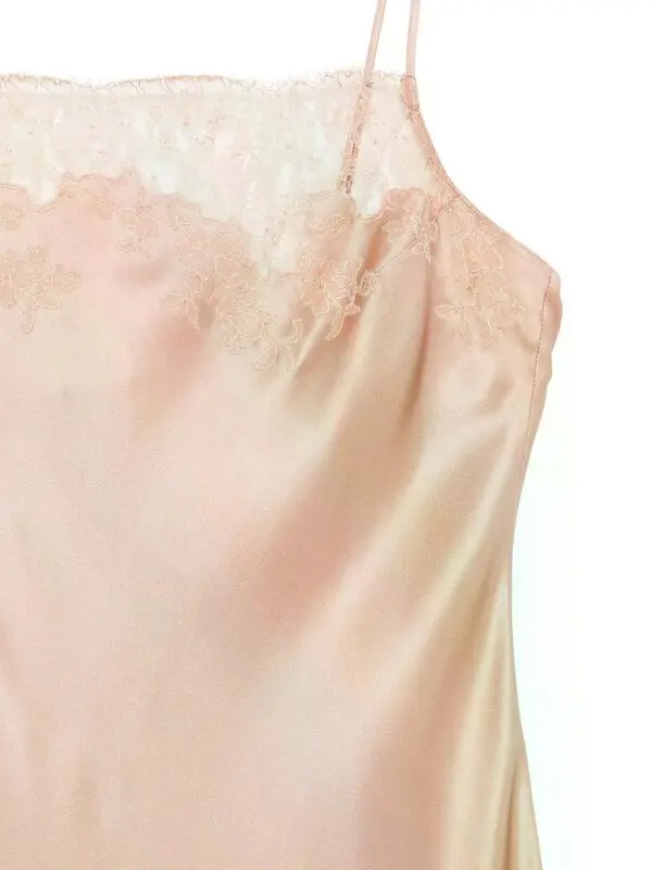 Carine Gilson Lace-trim Satin Nightdress