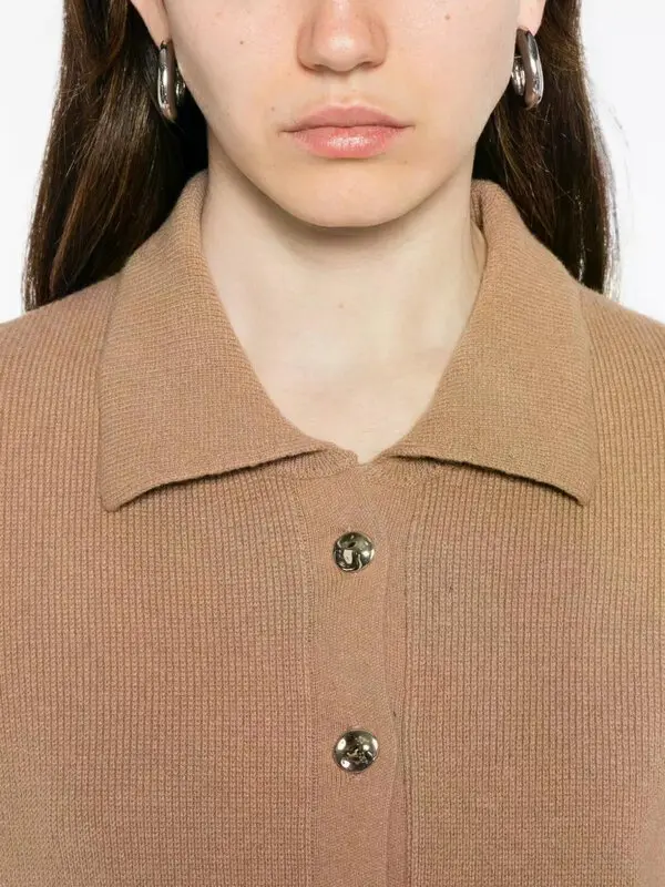 Liviana Conti Short-sleeve Knitted Polo Top