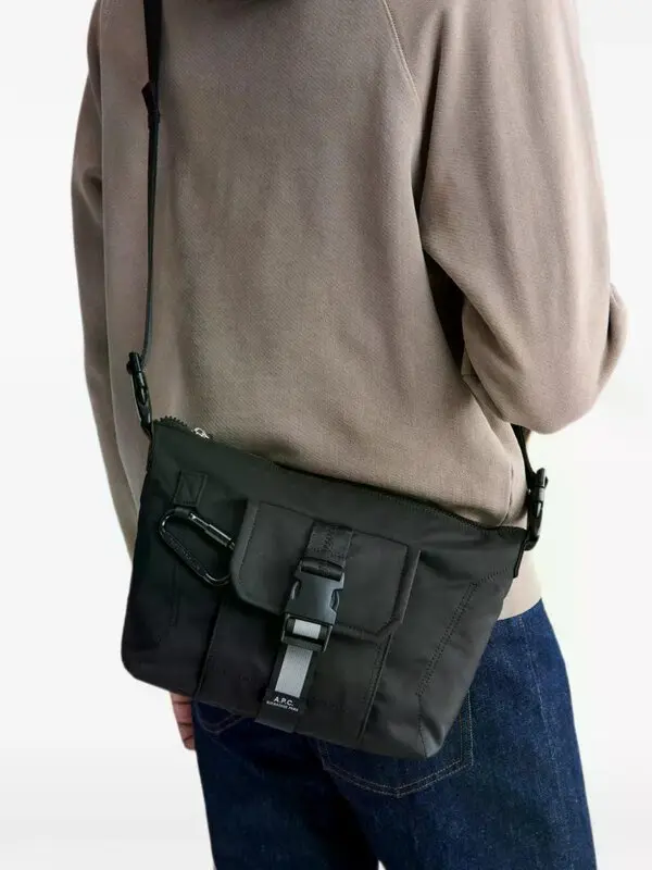 A.p.c. Trek Satchel Buckle-fastening Messenger Bag - Black