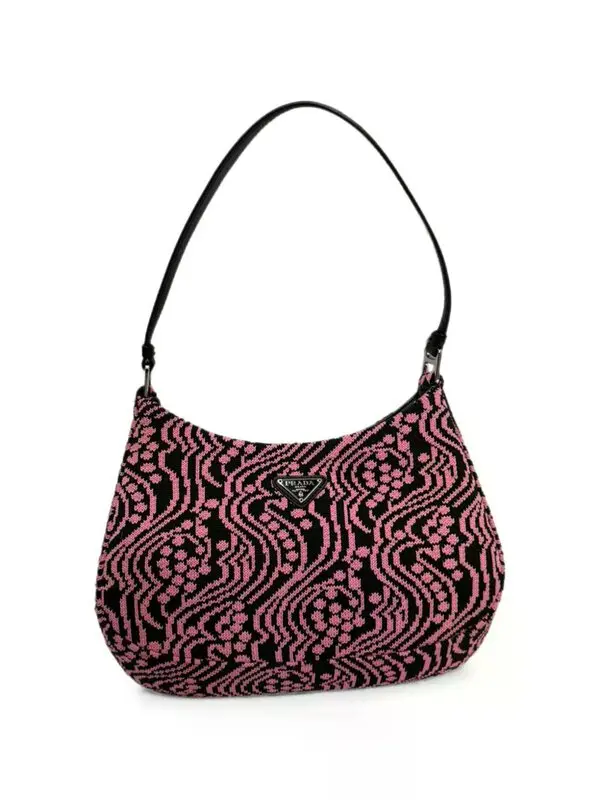 Prada Cleo Jacquard Shoulder Bag - Pink