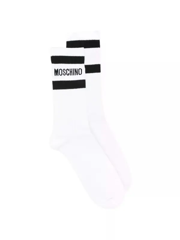 Moschino Intarsia Crew Socks