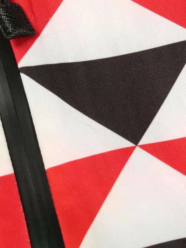 Prada Triangle-pattern Enamel Logo Zip-up Jacket
