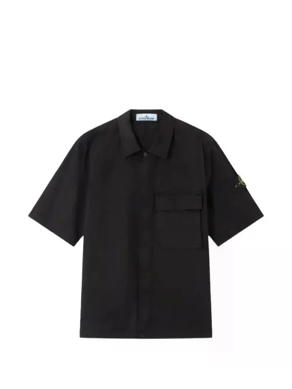Stone Island Logo-patch Short-sleeve Shirt