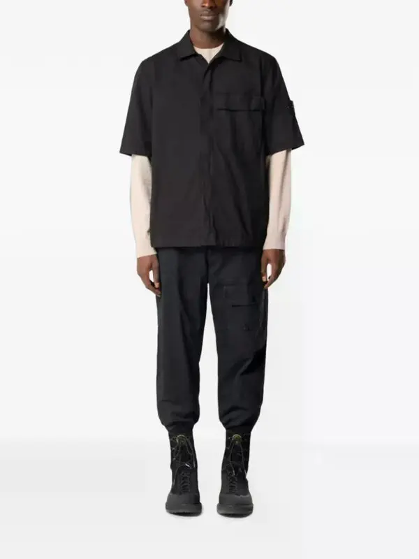 Stone Island Logo-patch Short-sleeve Shirt