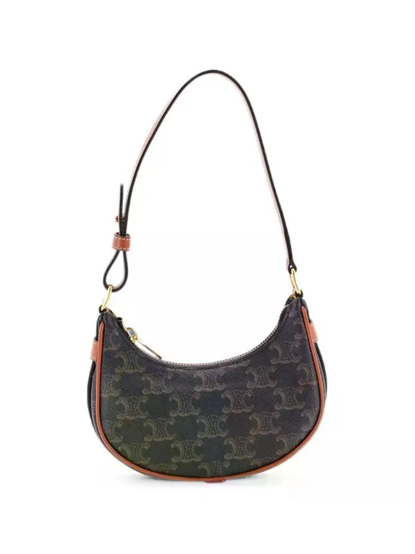 Celine Ava Bag Triomphe Coated Canvas Mini Shoulder Bag - Brown