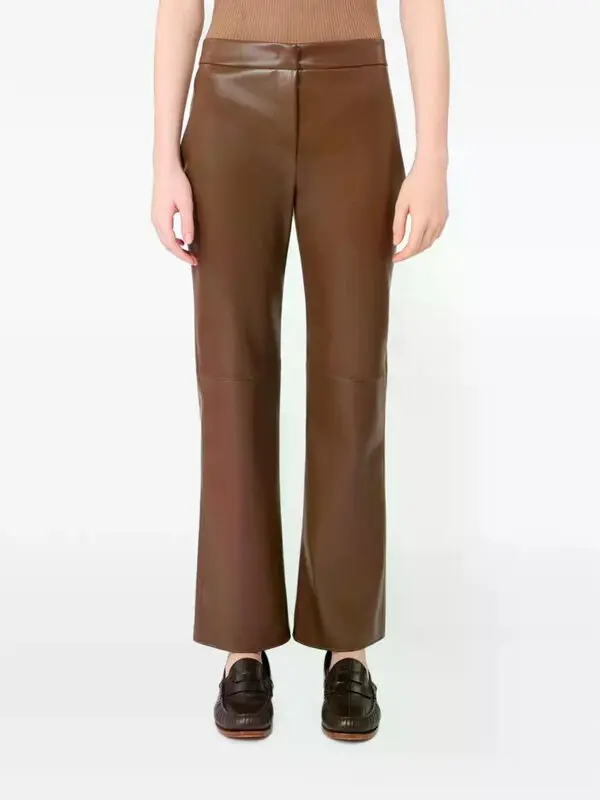 Max Mara Leather-effect Trousers