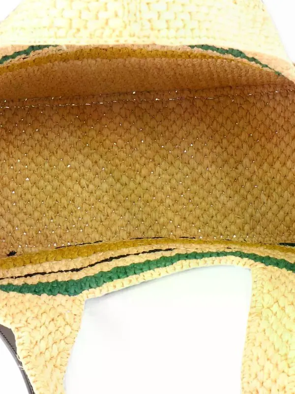 Loewe Paula's Ibiza Logo Convertible Raffia Small Tote Bag