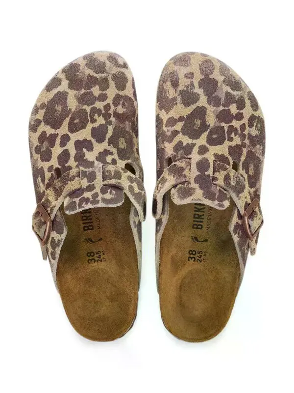 BIRKENSTOCK Boston Leopard-print Mules