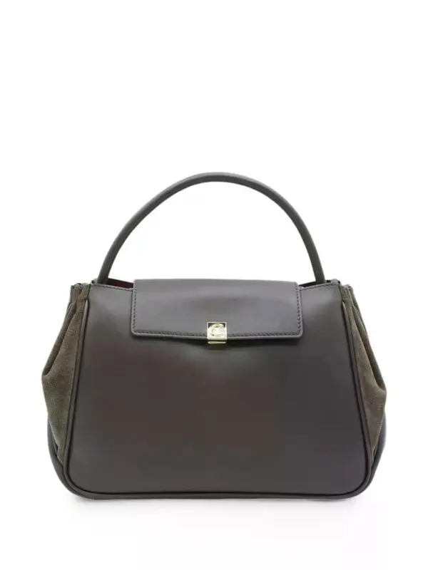 COCCINELLE Suede-panelled Leather Shoulder Bag - Brown