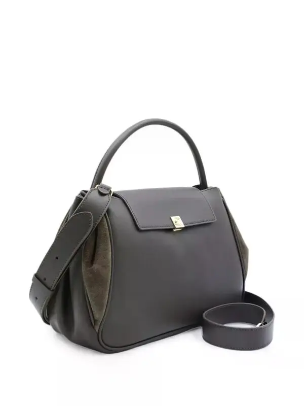 COCCINELLE Suede-panelled Leather Shoulder Bag - Brown