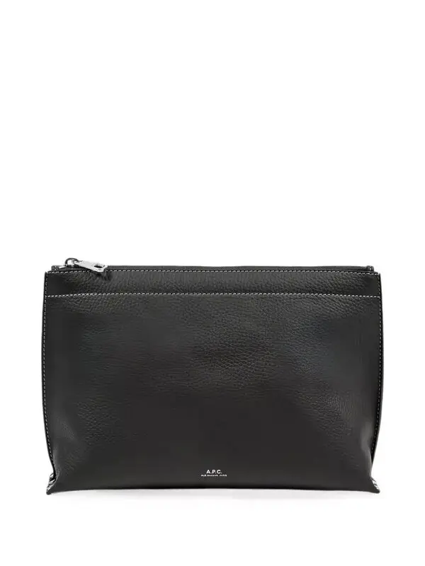 A.p.c. Neige Grain-leather Small Clutch Bag