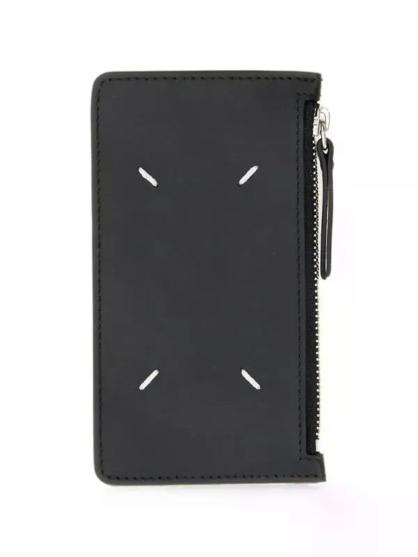 MAISON MARGIELA Four Stitches Leather Card Holder - Black