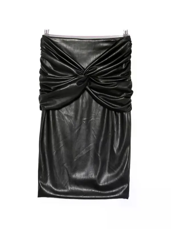Elisabetta Franchi Ruched Twist-detail Mid Skirt - Black