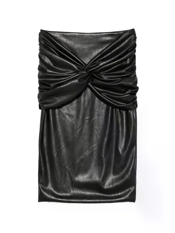 Elisabetta Franchi Ruched Twist-detail Mid Skirt - Black
