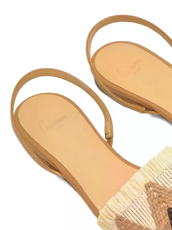 CastaÑer Berta Chevron-patterned Slingback Espadrilles