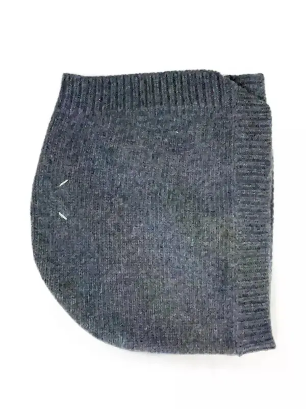 MAISON MARGIELA Four Stitches Button-fastening Beanie Hat - Grey