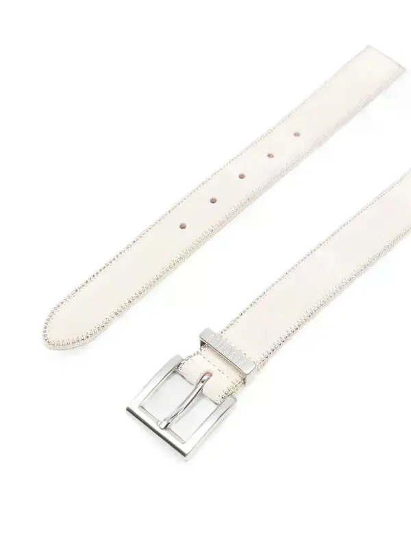 Peserico Bead-trim Leather Belt