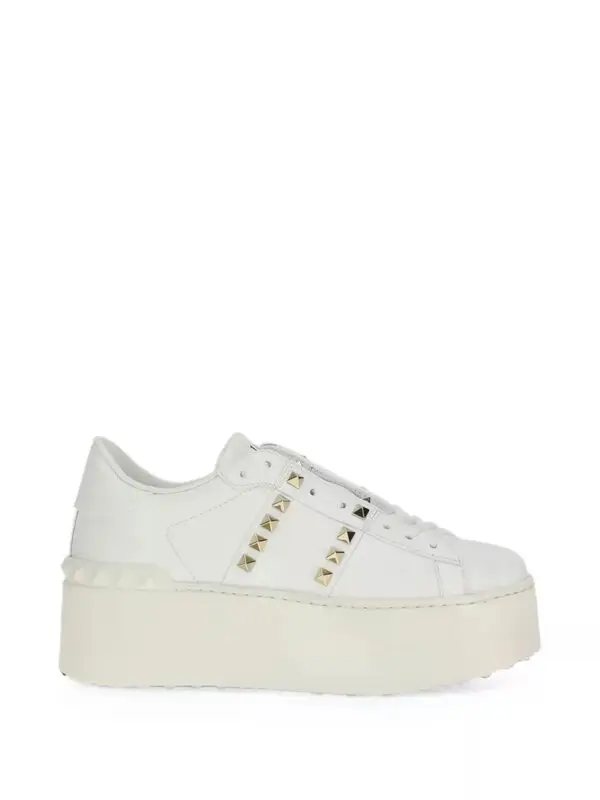 Valentino Garavani Rockstud Untitled Lace-up Sneakers - White