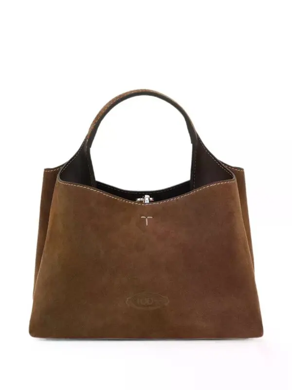 TOD'S Micro T-stitch Suede Tote Bag
