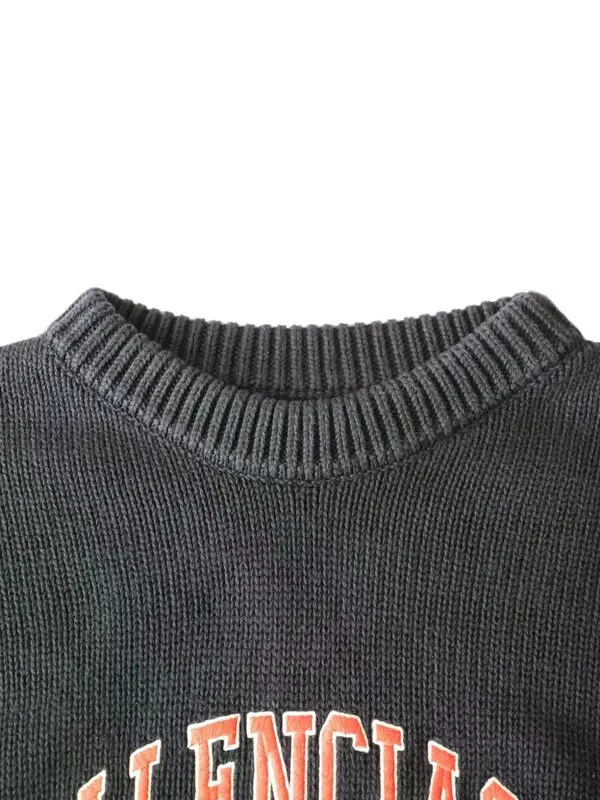 Balenciaga College Logo Oversized Sweater