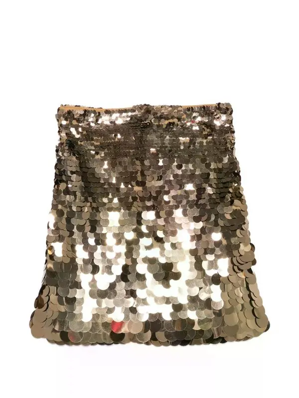 Liviana Conti Sequin-embellished Mini Skirt - Gold