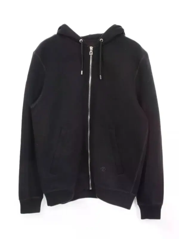 LOUIS VUITTON 2000s Circle-logo Hoodie - Black